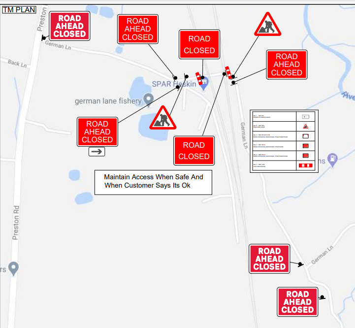 Road Closure – German Lane – October 2023 – Charnock Richard Parish Council